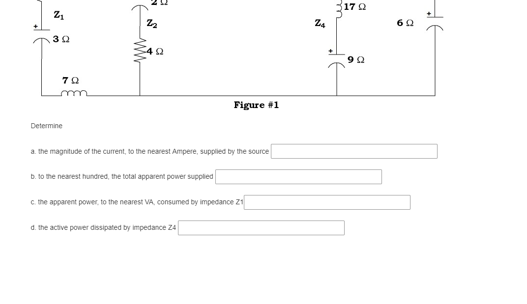 Solved Figure 1 Shows A Set Of Impedances Being Supplied 
