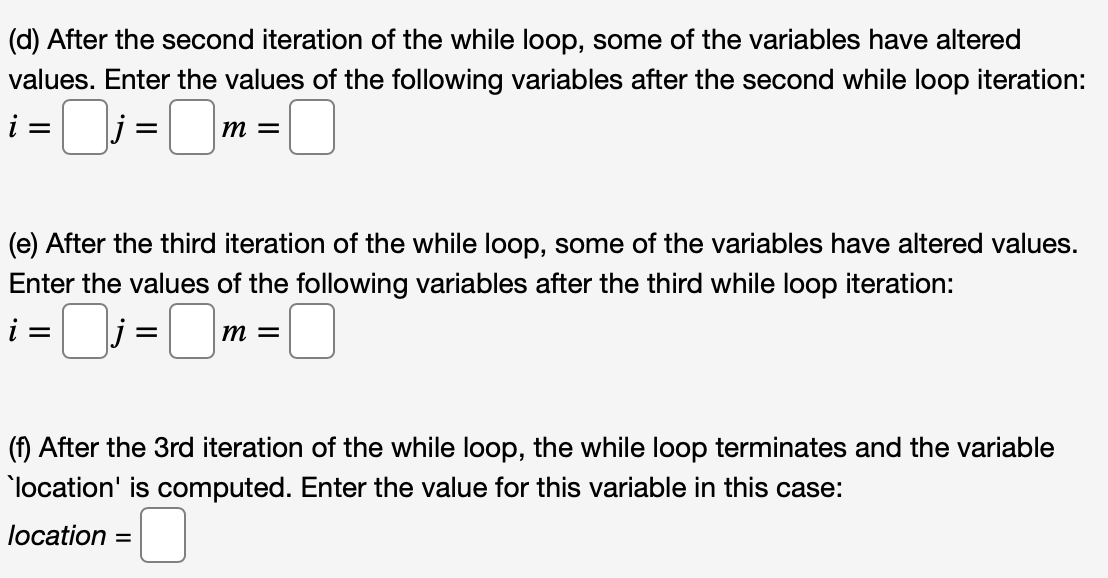 Solved procedure binary search (x: integer, aj, a2, ..., an: | Chegg.com