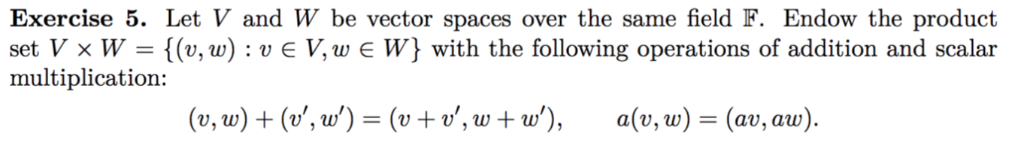 Solved Exercise 5. Let V and W be vector spaces over the | Chegg.com