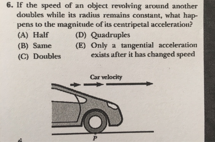 Solved 6. If the speed of an object revolving around another | Chegg.com