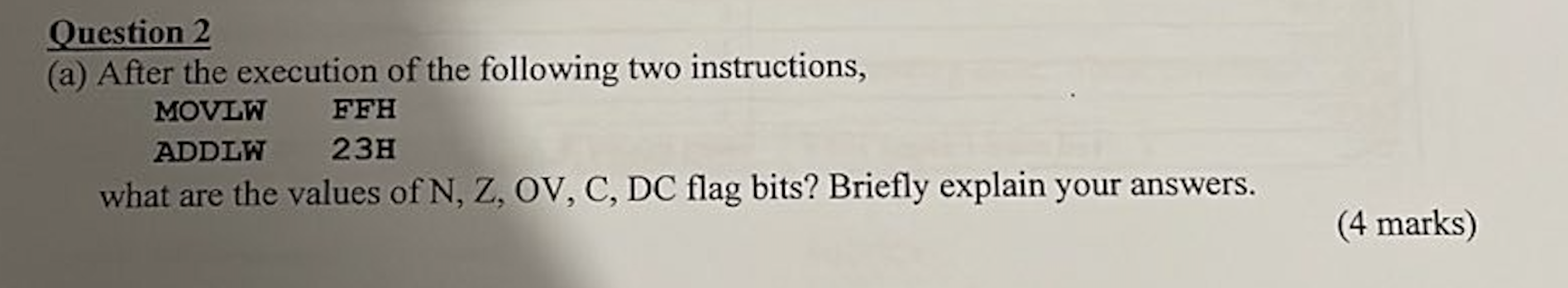 Solved Question 2 (a) After the execution of the following | Chegg.com
