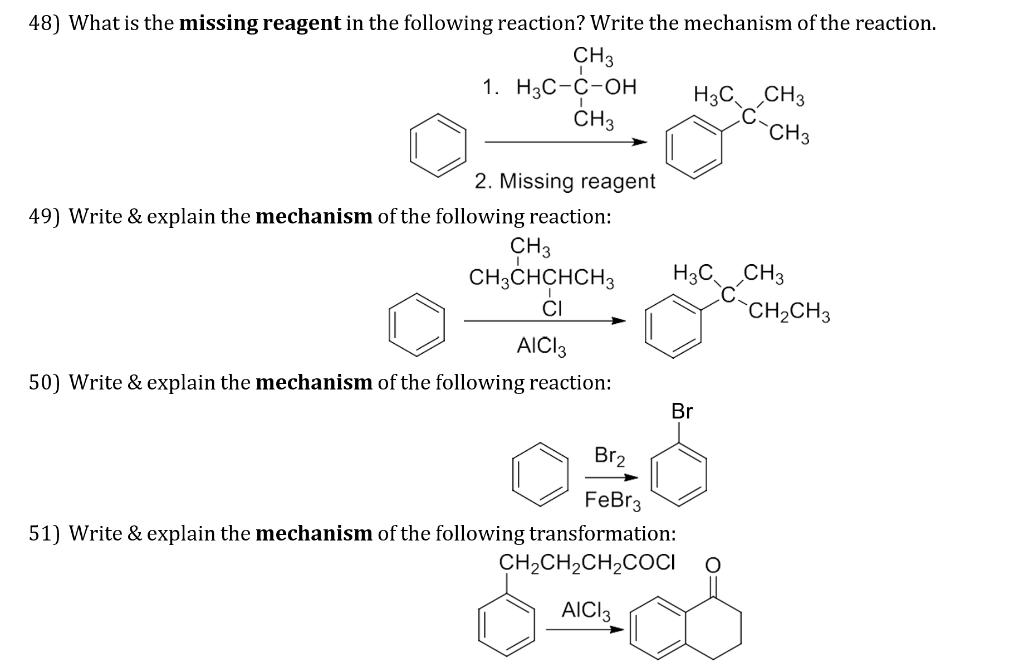 Solved 48) What is the missing reagent in the following | Chegg.com