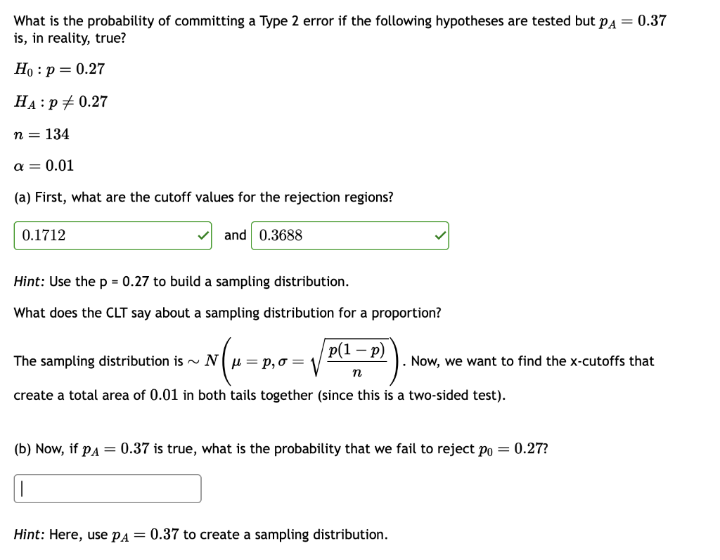 Solved What is the probability of committing a Type 2 error | Chegg.com