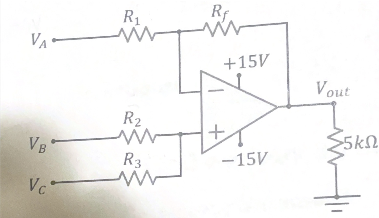 Solved For the following circuit assume VA = 0.75V, Rf = | Chegg.com