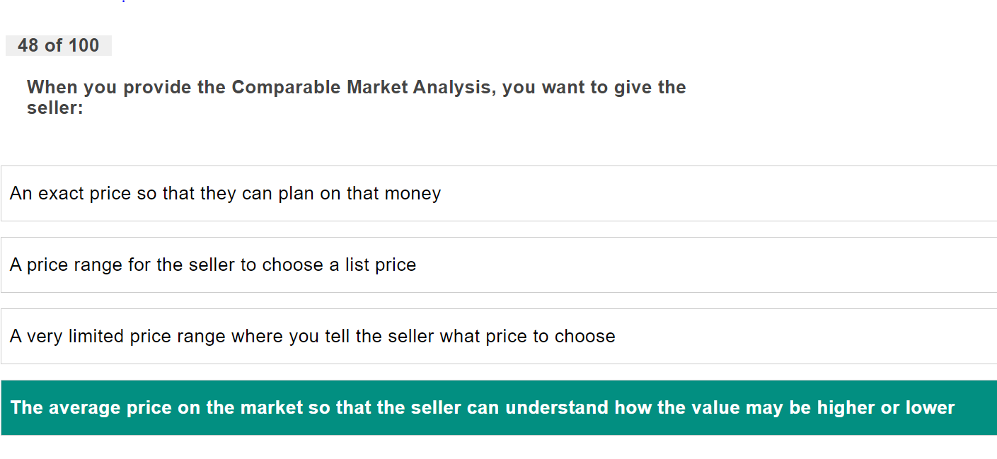 Solved When you provide the Comparable Market Analysis, you | Chegg.com