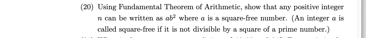 Solved (20) Using Fundamental Theorem of Arithmetic, show | Chegg.com