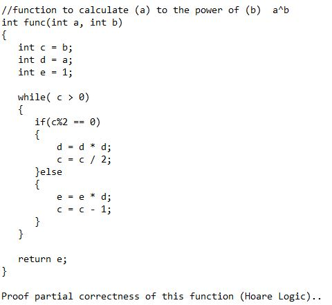 Proof partial correctness for this program with Hoare | Chegg.com