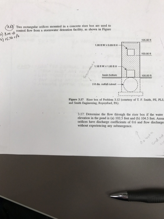 Solved Two rectangular orifices mounted in a concrete riser | Chegg.com