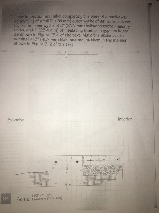 Solved Assignment # b Masonry Cavity Wall Detailing 10.2 1. | Chegg.com