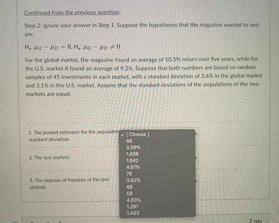 Solved Continued from the previous question: Step 2: Ignore | Chegg.com