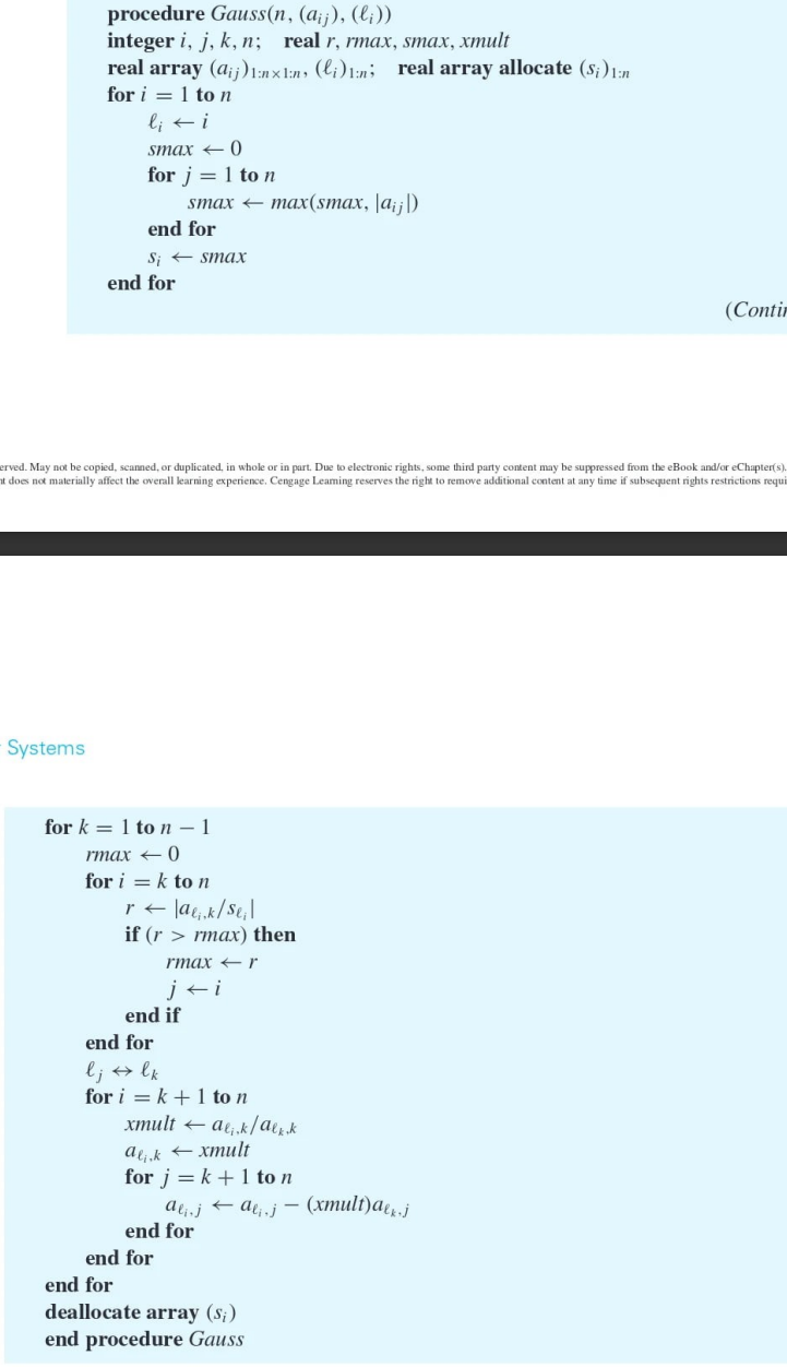 Solved Can you do the follwing with scaled partial pivoting | Chegg.com