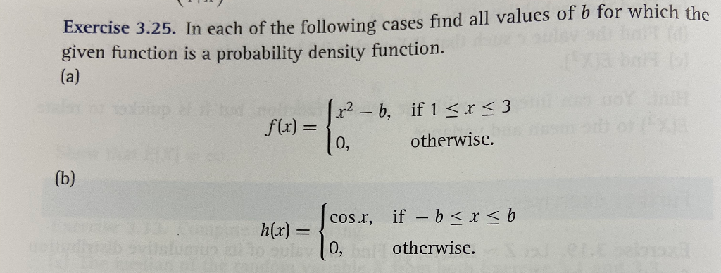 Solved Exercise 3.25. In each of the following cases find | Chegg.com