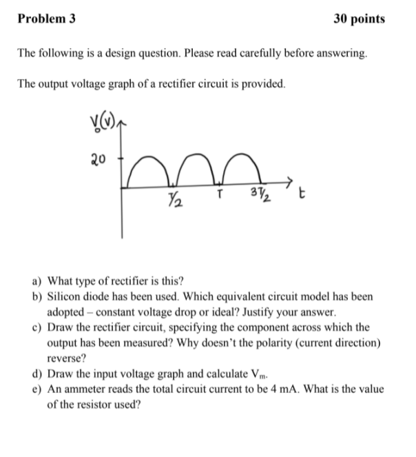 Solved Problem 3 30 points The following is a design | Chegg.com