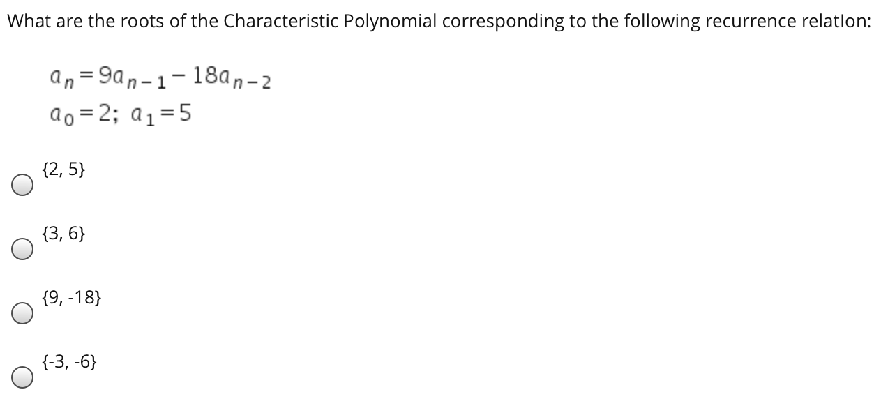 Solved What are the roots of the Characteristic Polynomial | Chegg.com