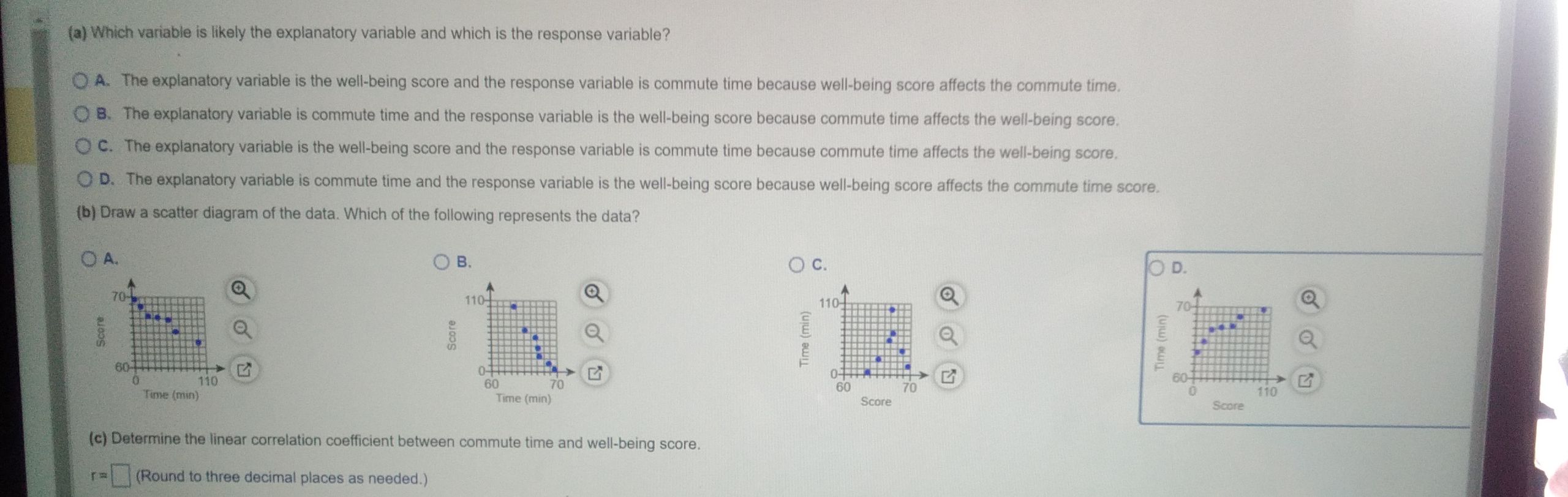 Solved (a) Which variable is likely the explanatory variable | Chegg.com