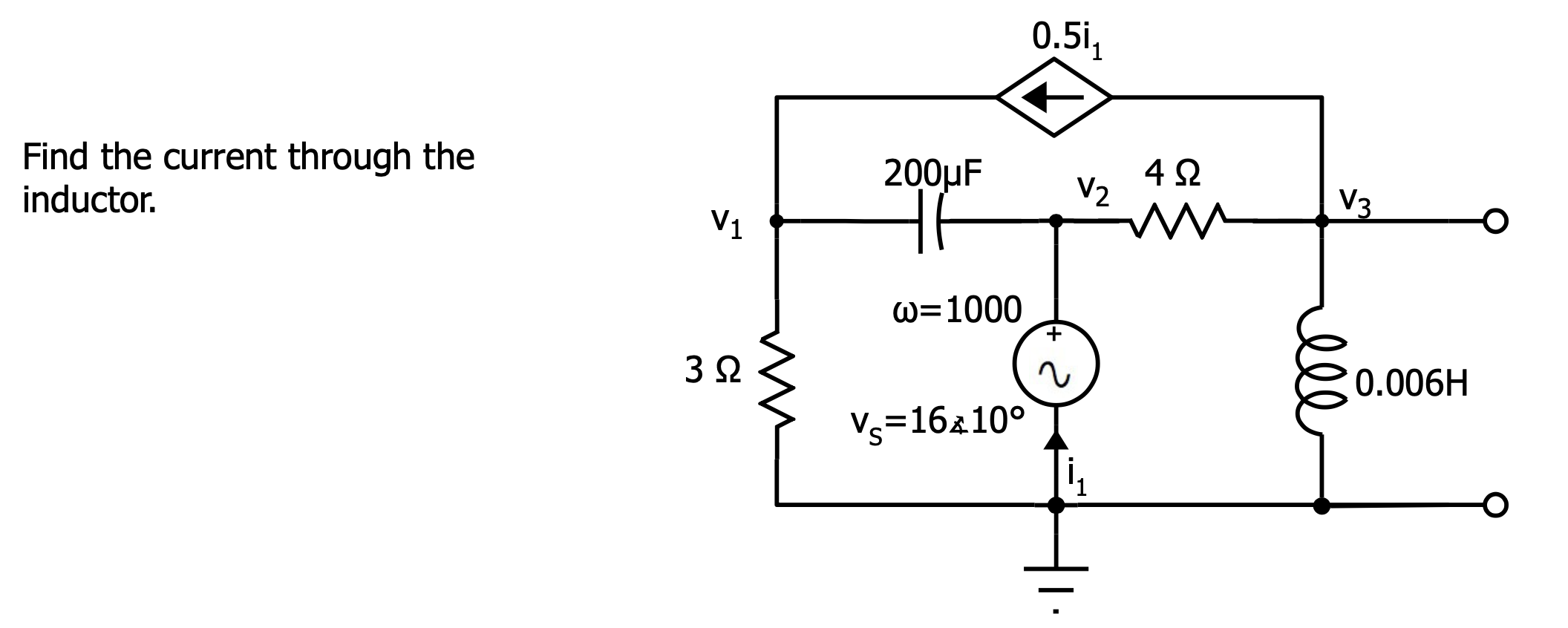 Solved Find the current through the inductor. | Chegg.com