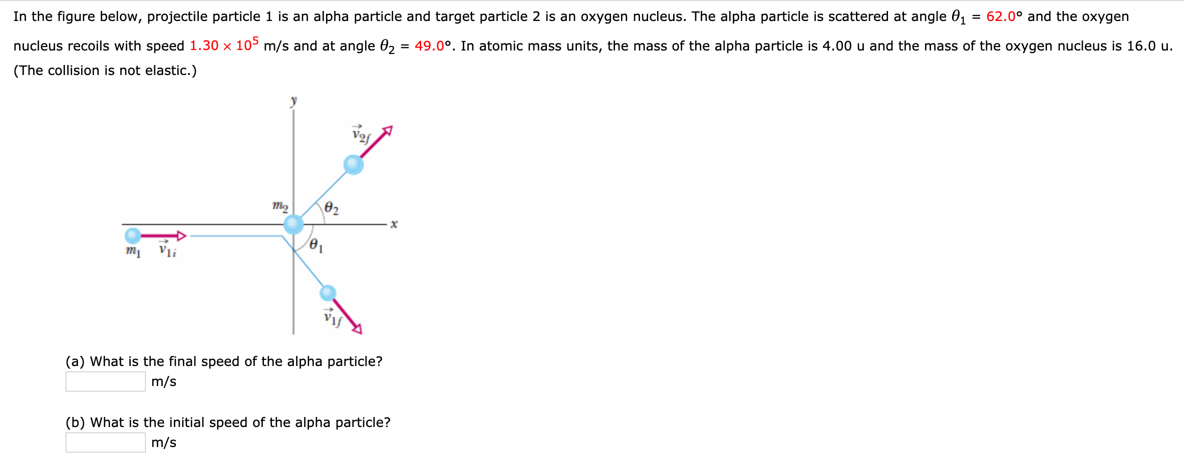 Solved In the figure below, projectile particle 1 is an | Chegg.com