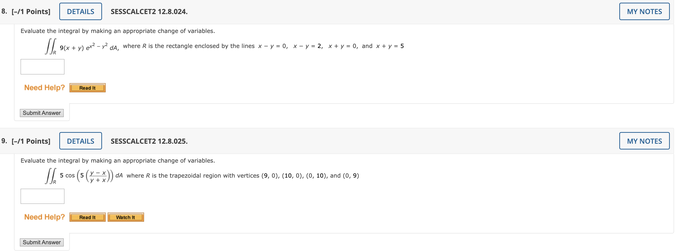 Solved Evaluate the integral by making an appropriate change | Chegg.com