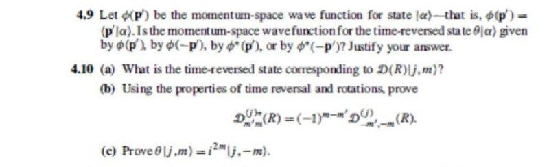 Solved 4 9 Let Op Be The Momentum Space Wave Function For