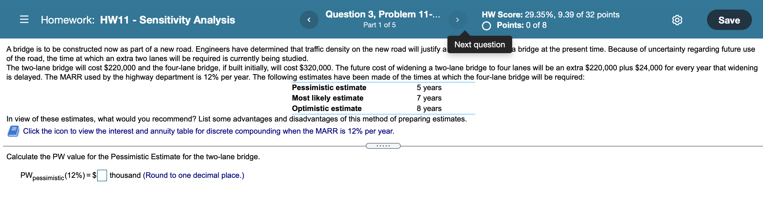 Solved = Homework: HW11 - Sensitivity Analysis Question 3, | Chegg.com