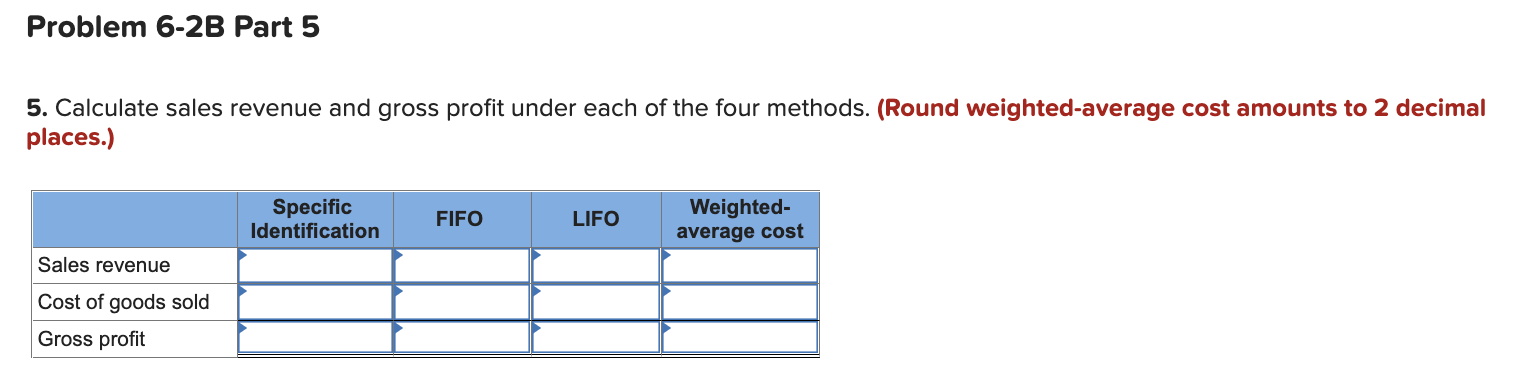 [Solved]: Required information Problem 6-2B Calculate endi