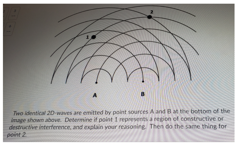 Solved 3 А B Two identical 2D-waves are emitted by point | Chegg.com