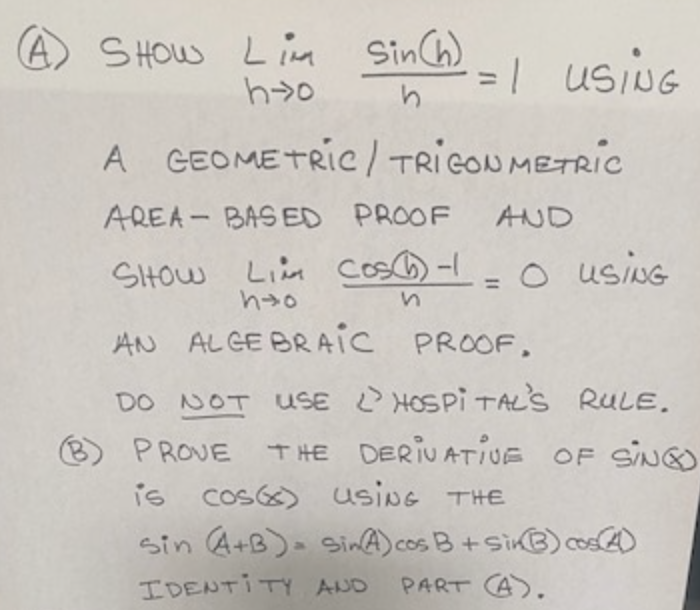 Solved SHow \\( \\operatorname{Lim}_{h \\rightarrow 0} | Chegg.com