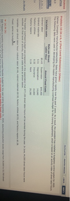 Solved Problem 10-2A-b, d (Part Level Submission) (Video) | Chegg.com