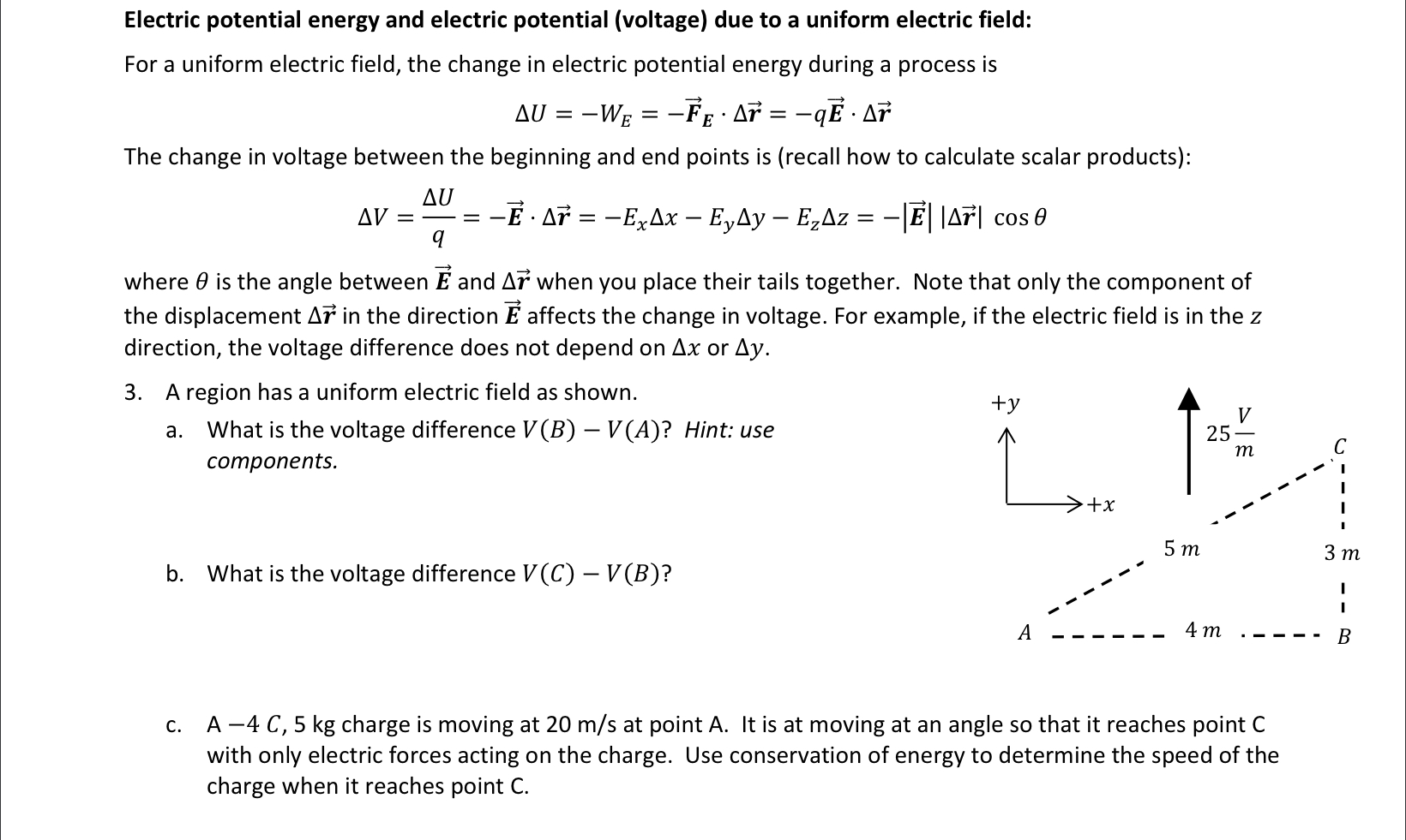 Solved Electric potential energy and electric potential | Chegg.com