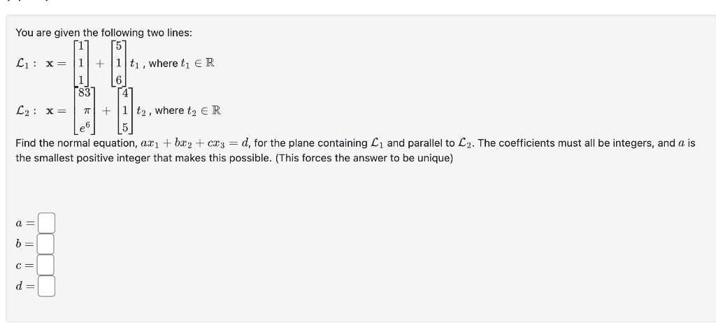 Solved You are given the following two lines: | Chegg.com