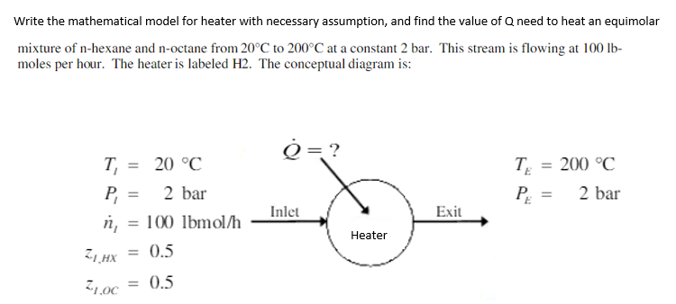 Solved Write the mathematical model for heater with | Chegg.com
