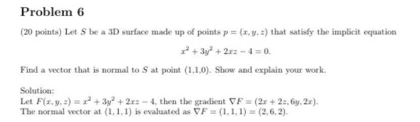 Solved Problem 6 (20 points) Let S be a 3D surface made up | Chegg.com