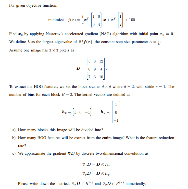 Solved For given objective function: minimize | Chegg.com