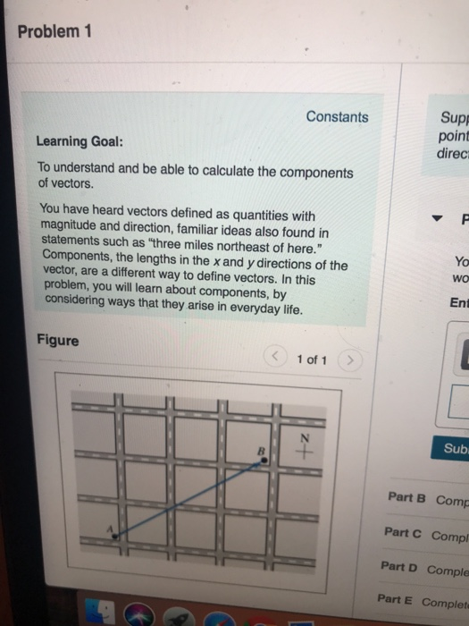 Solved Problem 1 Supp point direc Constants Learning Goal: | Chegg.com