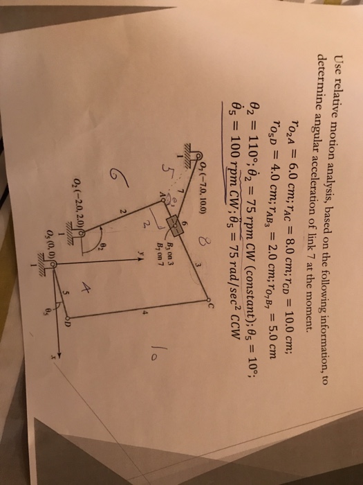 Use Relative Motion Analysis Based On The Following