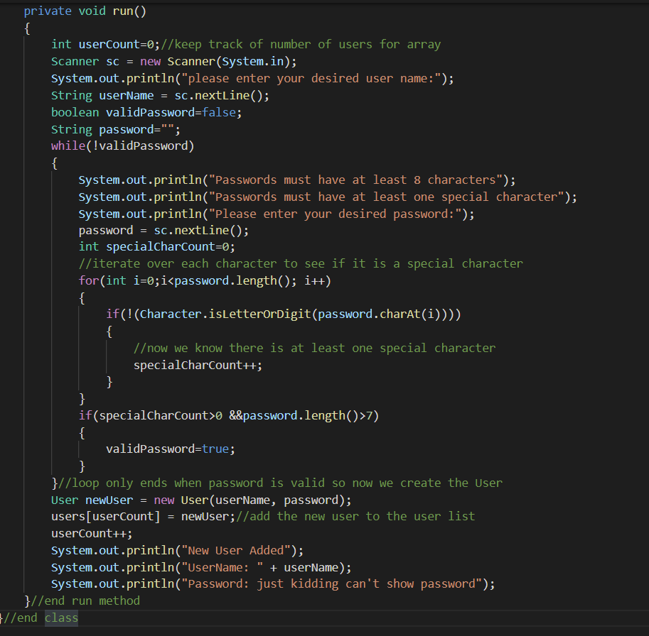 Study the following code. Users access the program | Chegg.com