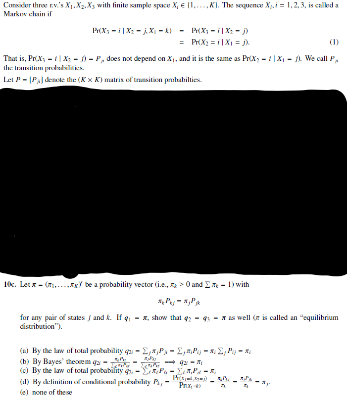 Consider three r.v.'s X1, X2, X3 with finite sample | Chegg.com