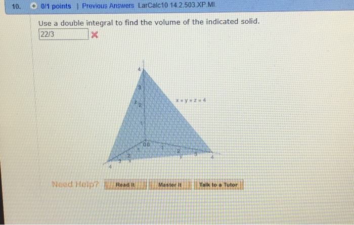 Solved 10. 01 points 1 Previous Answers LarCalc10 | Chegg.com Solved 10. 01 points 1 Previous Answers LarCalc10 | Chegg.com