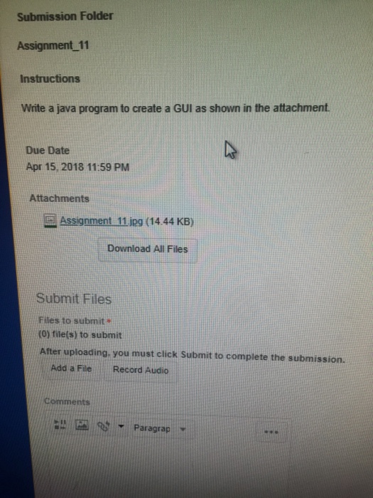 Submission Folder Assignment 11 Instructions White a | Chegg.com