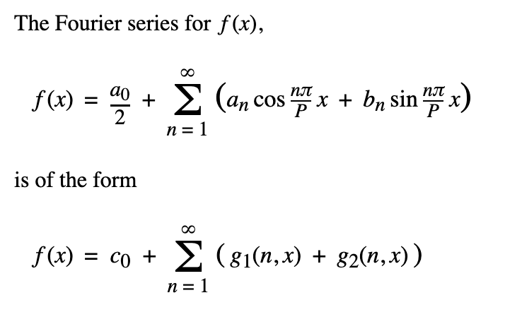 Solved The Fourier series for f(x) | Chegg.com