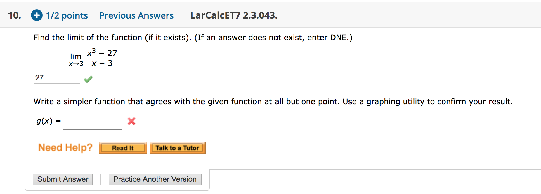 Solved 10 1 2 Points Previous Answers Larcalcet7 2 3 043