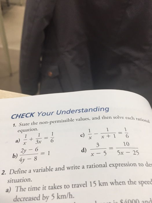 Solved CHECK Your Understanding 1. State the non-permissible | Chegg.com
