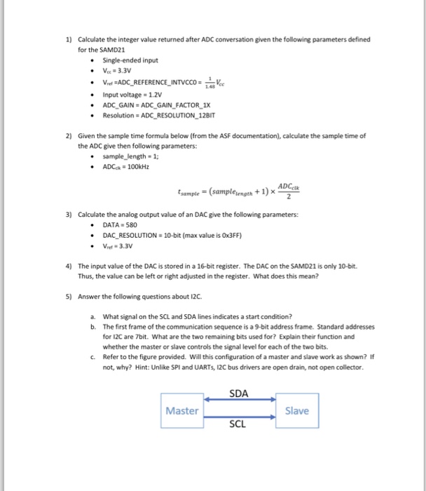 Solved Calculate The Integer Value Returned After Adc