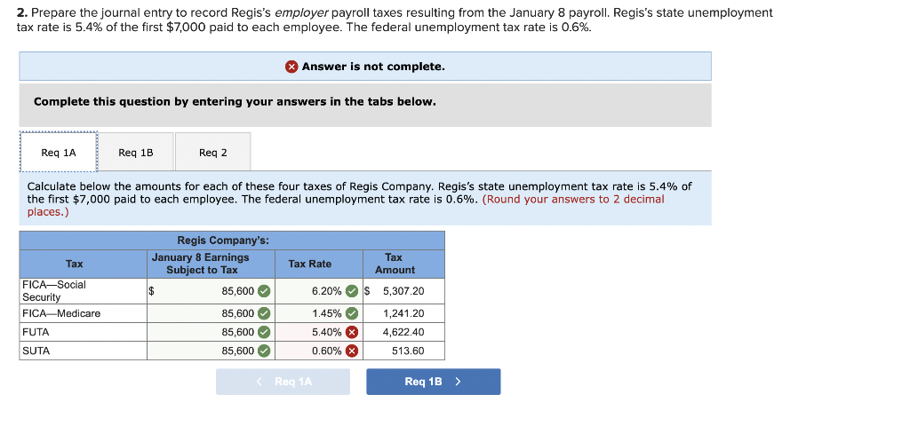 On January 8, the end of the first weekly pay period | Chegg.com