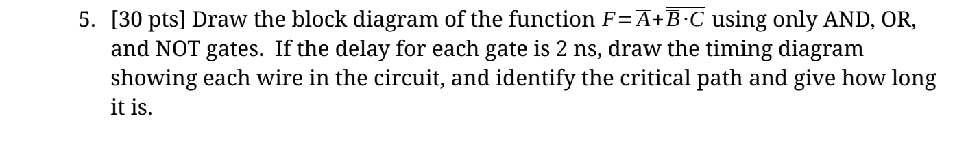Solved [30 pts] Draw the block diagram of the function | Chegg.com