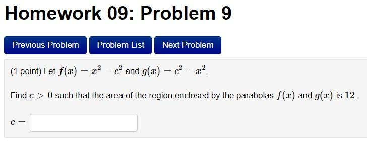 Solved Homework 09: Problem 9 Previous Problem Problem List | Chegg.com