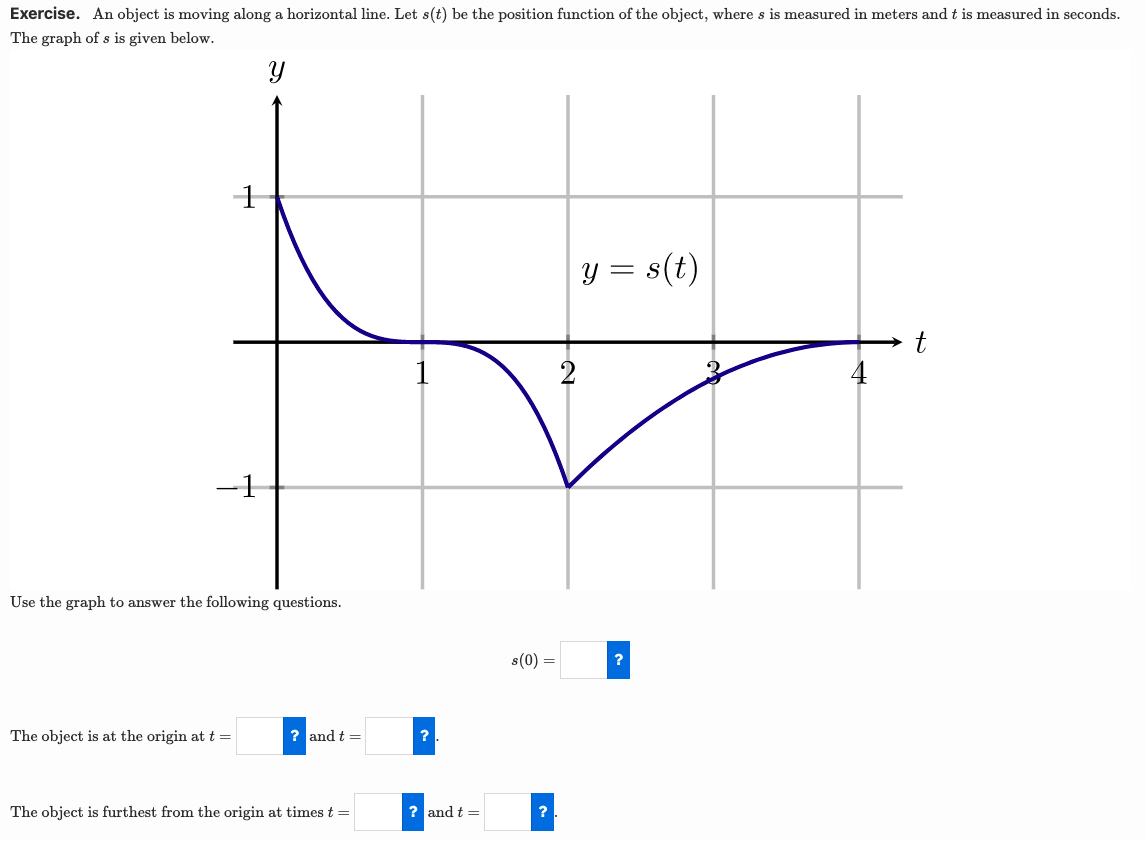 Solved Exercise. An object is moving along a horizontal | Chegg.com