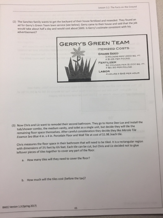 Solved LESSON 3.2 Lesson 3.2: The Facts on the Ground | Chegg.com