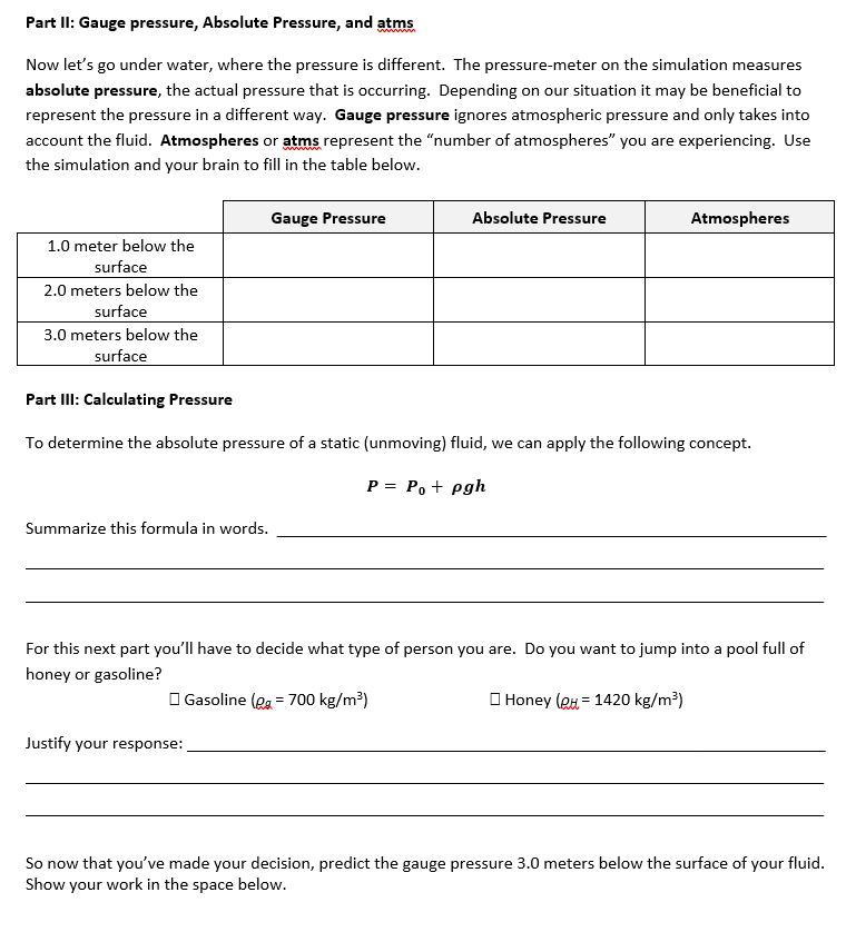 Notes for today: • Use Pascals for your unit of | Chegg.com