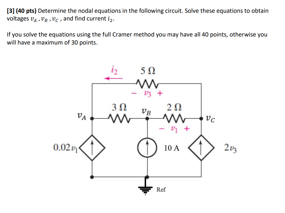 Solved Determine the nodal equations in the following | Chegg.com